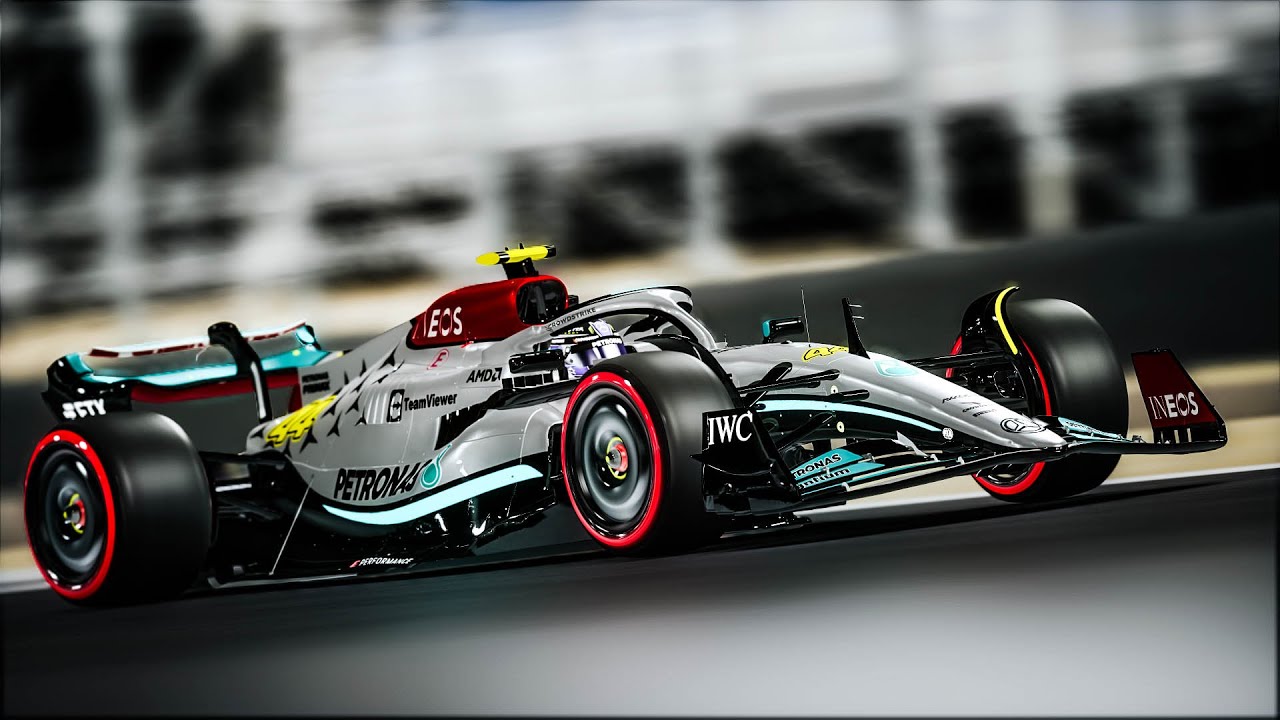 Mercedes W13 Onboard with Hamilton around Bahrain | Assetto Corsa - YouTube