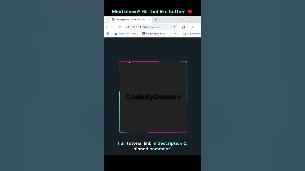 🌀 Cool Animated Borders Using CSS | Improve Website UI! #webdevelopment #coding #animation # ...