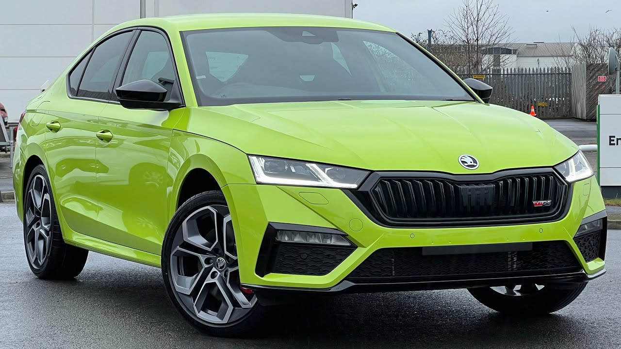 Brand New Skoda Octavia 2.0TSI vRS DSG Hyper Green - YouTube