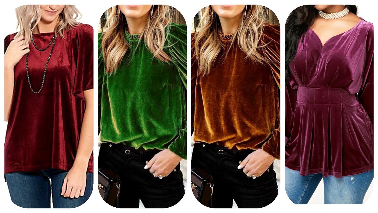 40+Best velvet tops Design images/Gorgeous Women's velvet top Ideas ...