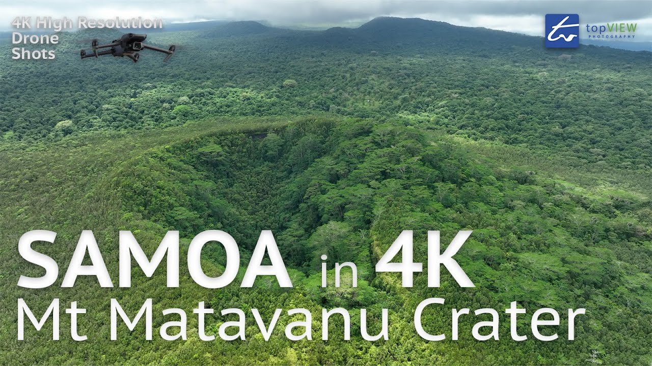 Mt Matavanu Crater, Samoa - 4k Aerial Views - YouTube