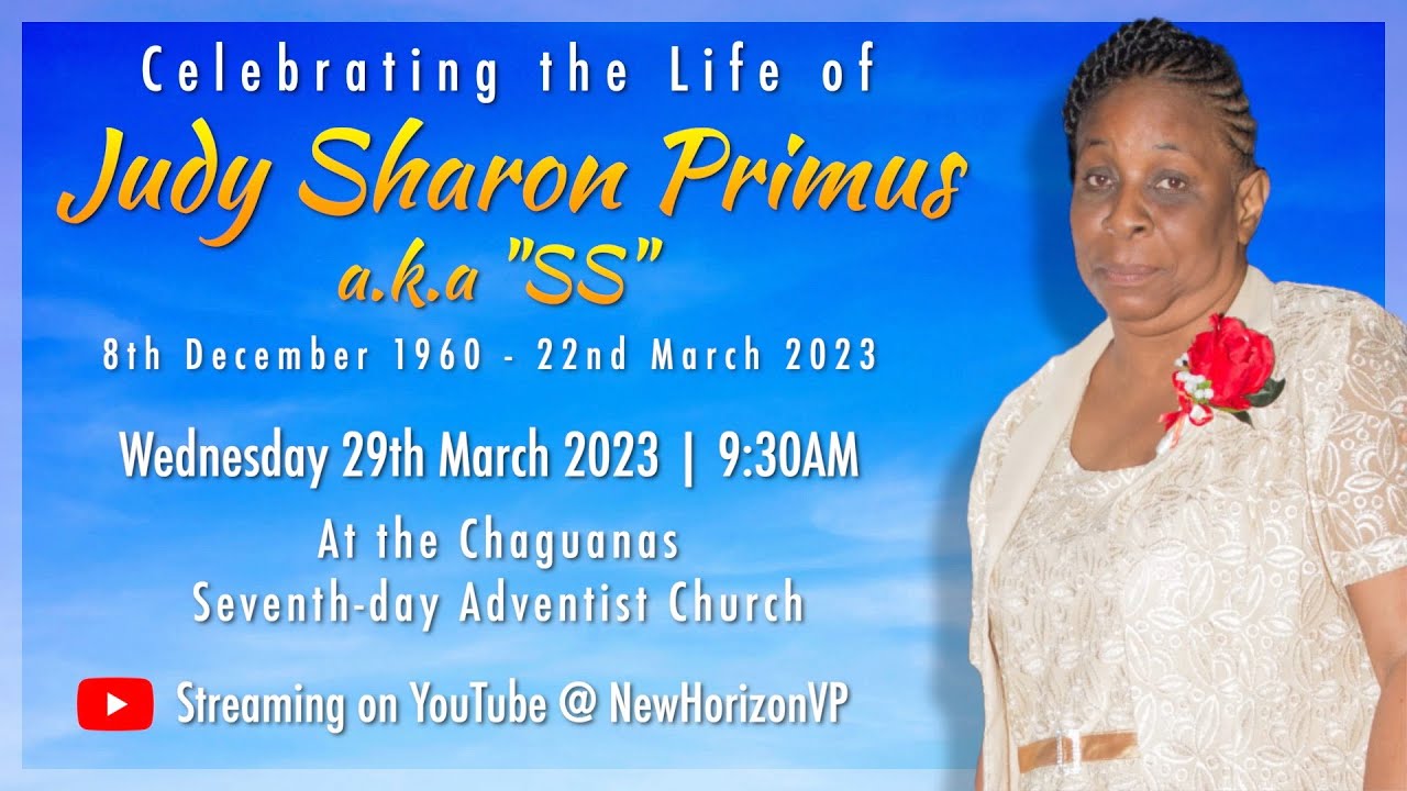 The Celebration of the Life of Judy Sharon Primus | Wednesday 29th ...
