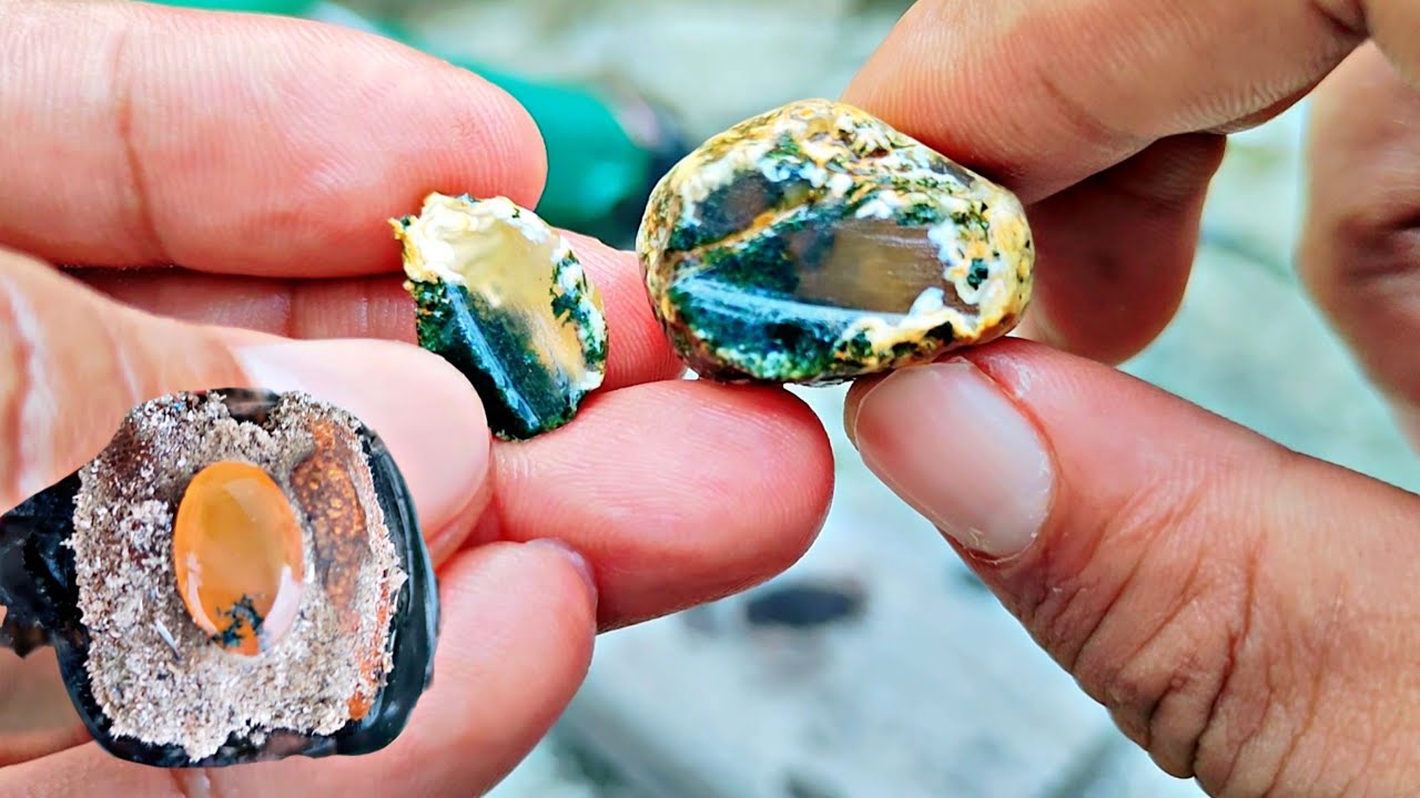 Penggosokan batu tunggal dari warna jernih hingga muncul warna unik ...
