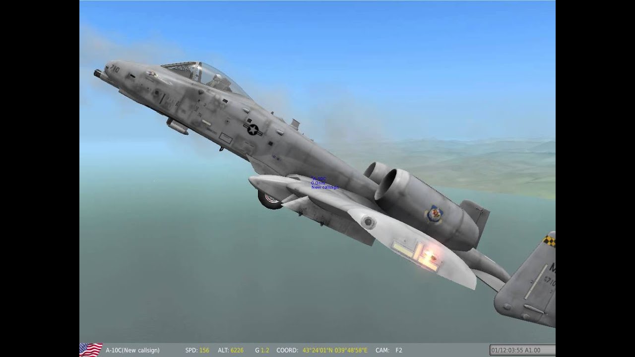 GAU 8 firing / A10 firing - YouTube