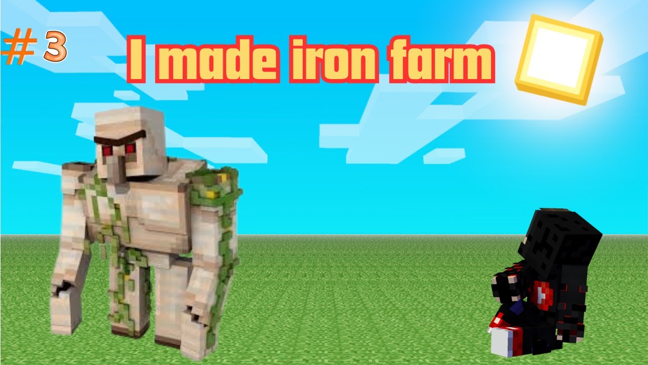 finally i made iron farm ll Iron farm ll #minecraft #ironfarm # ...