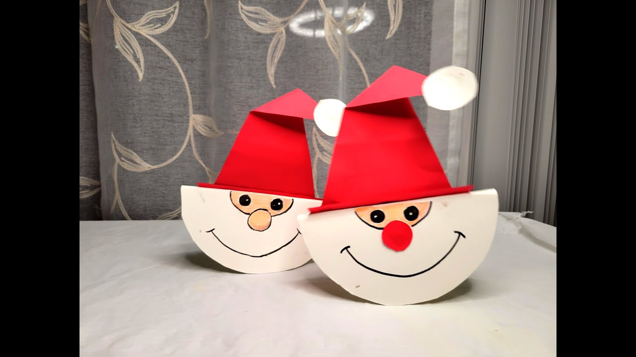 DIY Easy Santa Craft |5 Minutes Christmas Crafts| Cute Christmas Paper ...