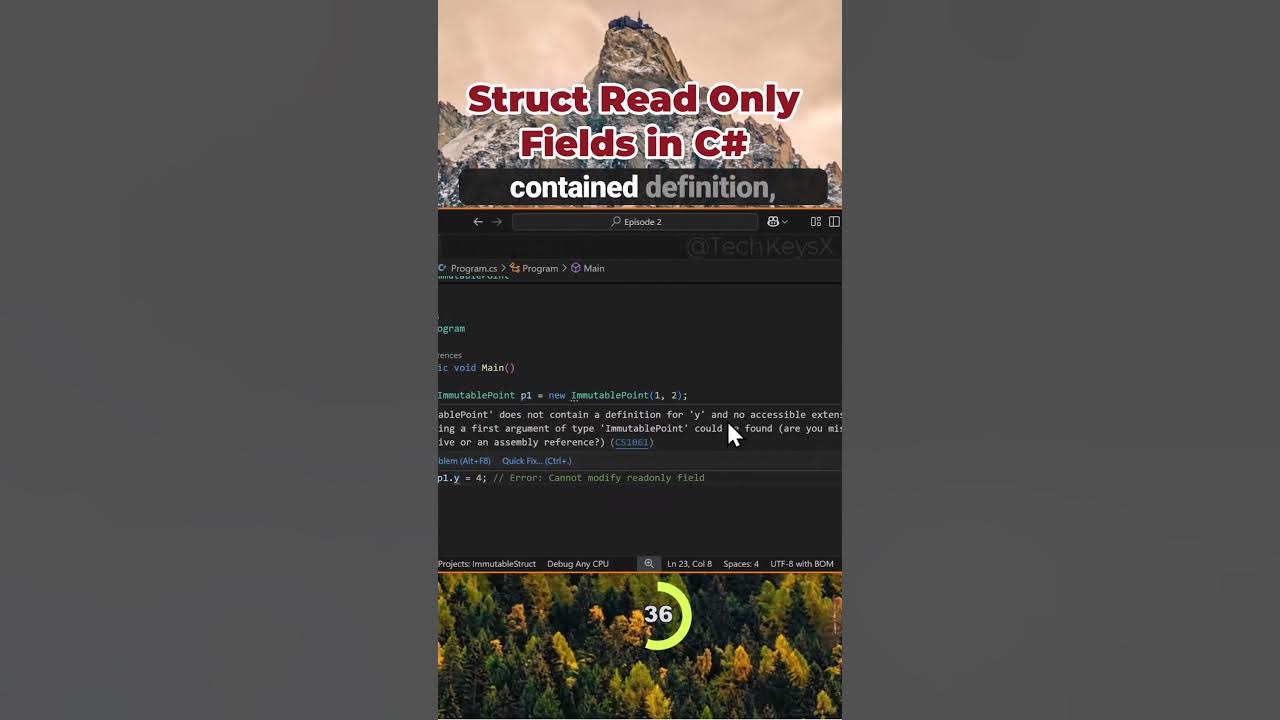 Read only fields or properties for Structs in C# #csharp #softwareengineering #coding # ...