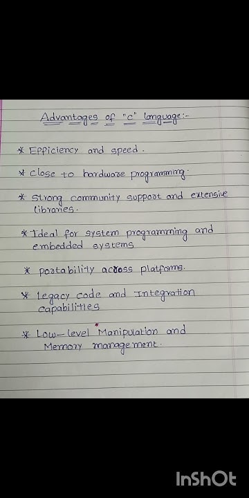Advantages of C language.#coding #programming #interview #clanguage ...