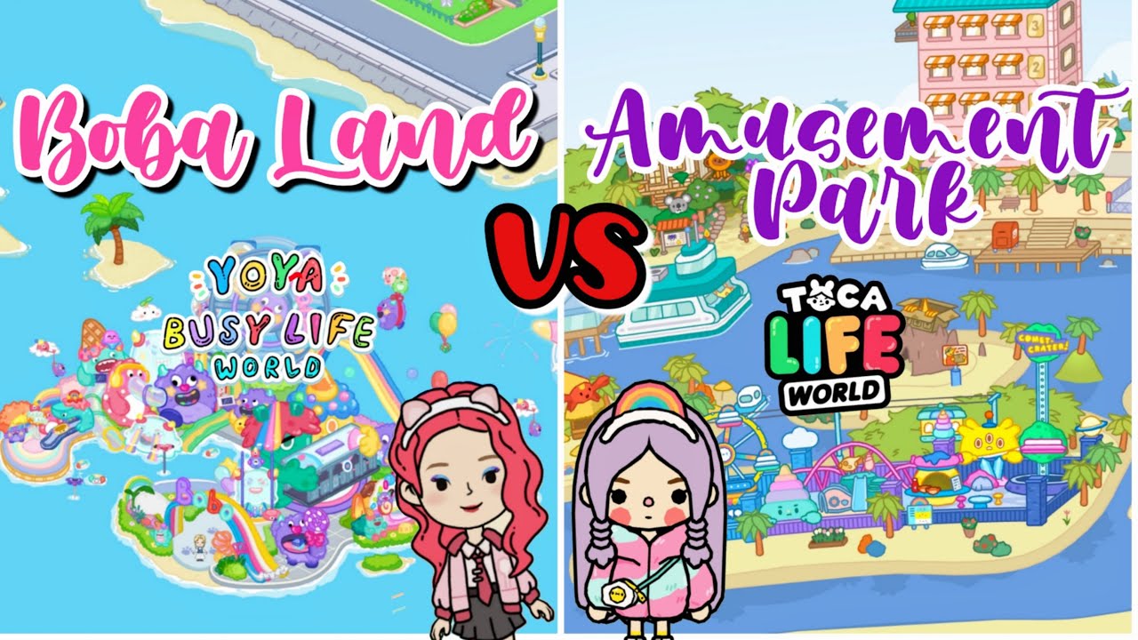 Tocaboca or Yoya World // Boba Land or Amusement Park? 🍃 WHICH ONE IS ...