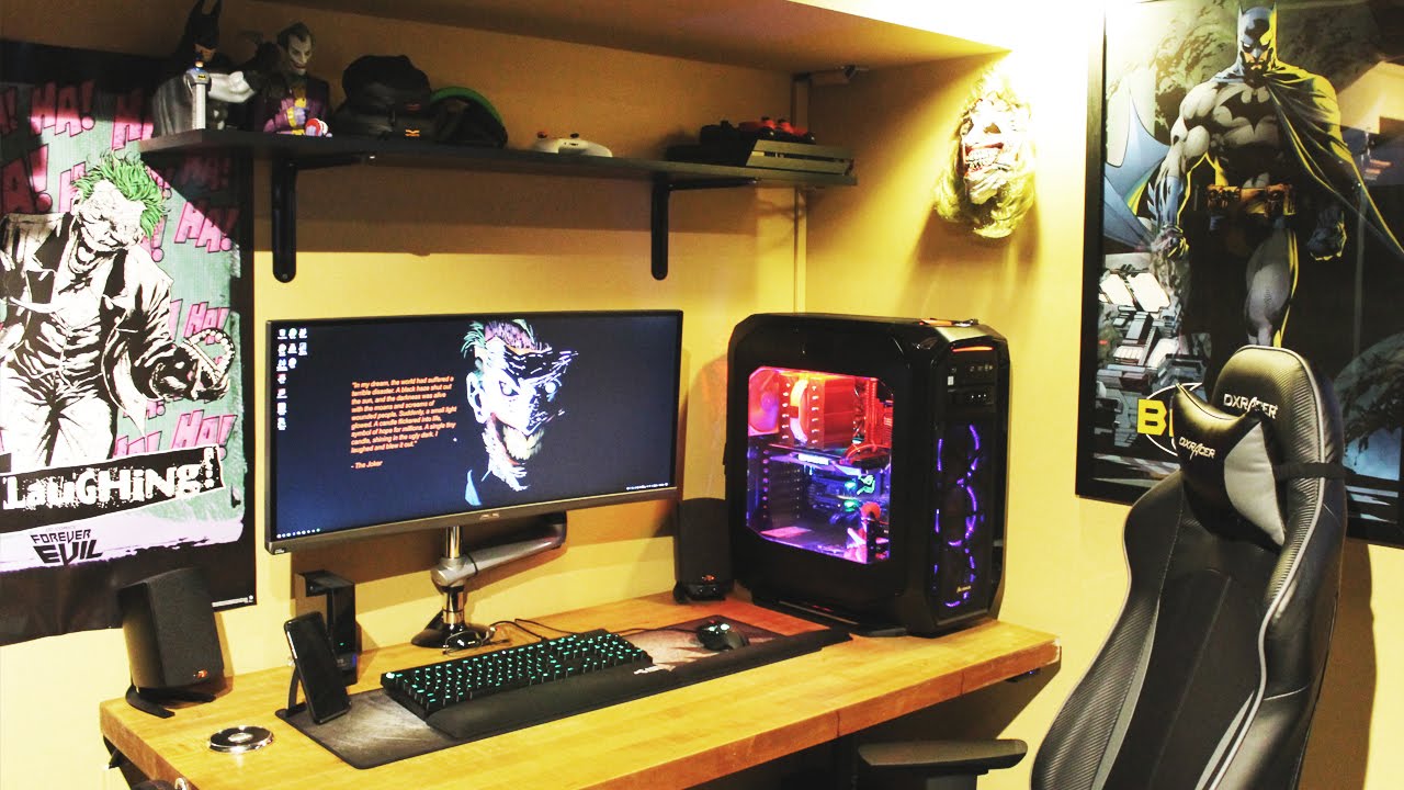 DC Comic Themed Single Monitor Setup - Setup Spotlight - YouTube