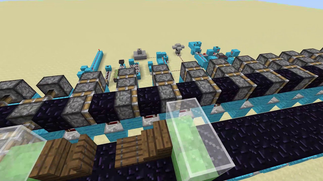 Minecraft Redstone Tram: Slime Blocks and Pistons. 1.8-1.14.4+ - YouTube