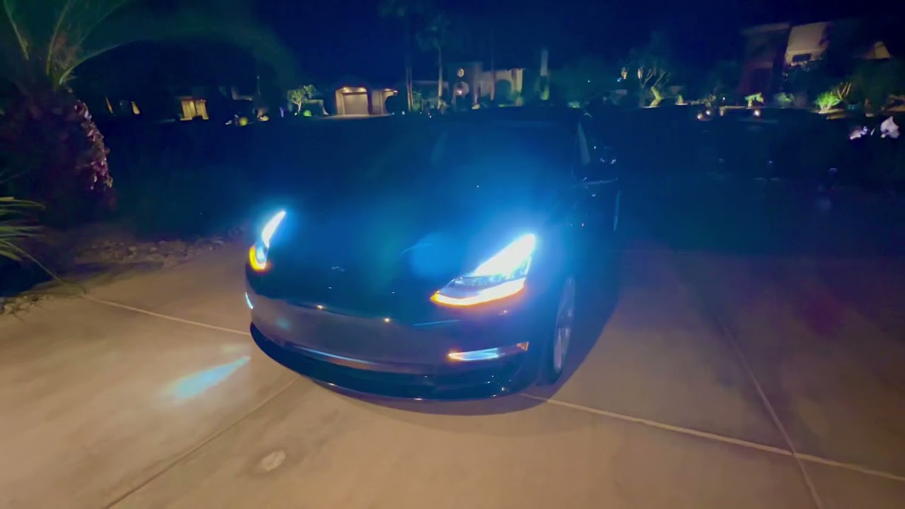 Tesla Model 3 can dance & light show holiday fun. Even the windows move ...