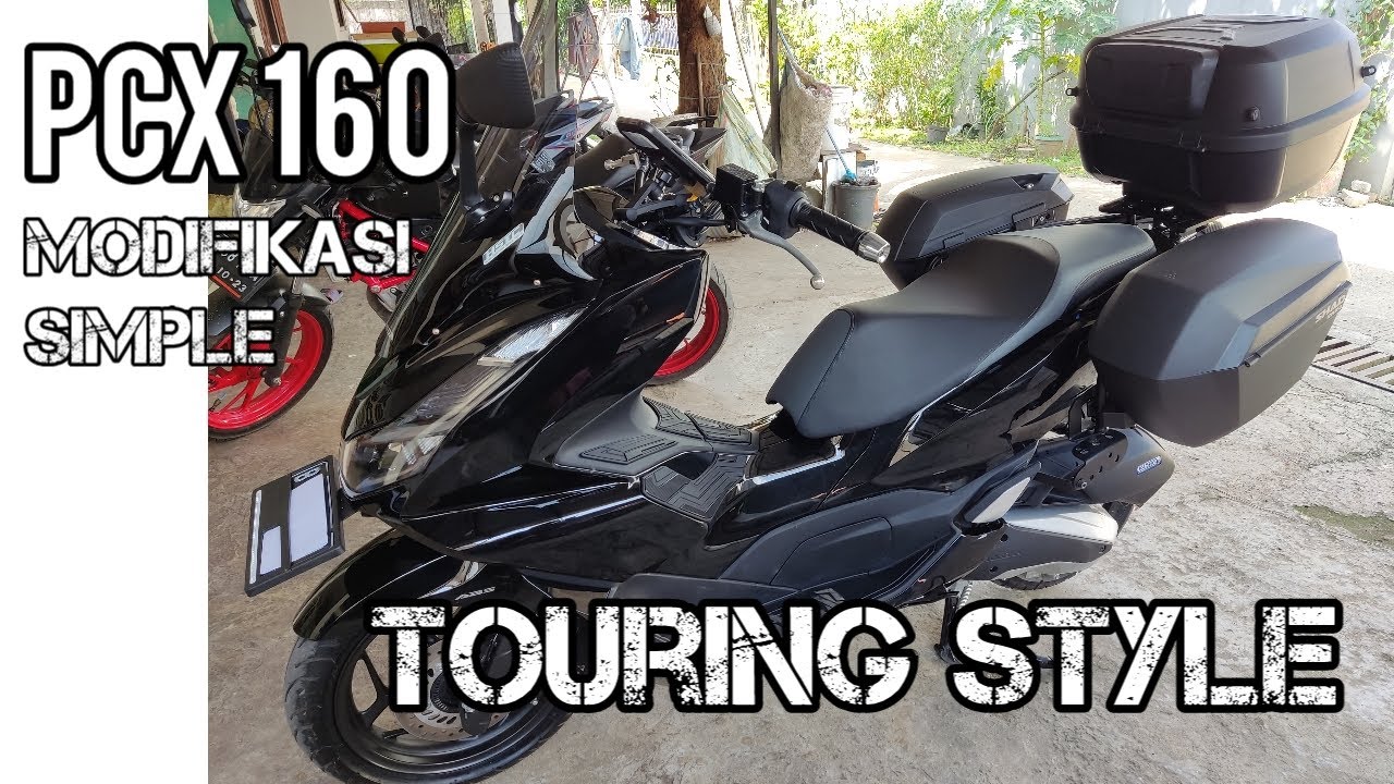 Modifikasi Honda PCX 160 Touring Style, Full Box Givi E43 + Shad SH23 ...