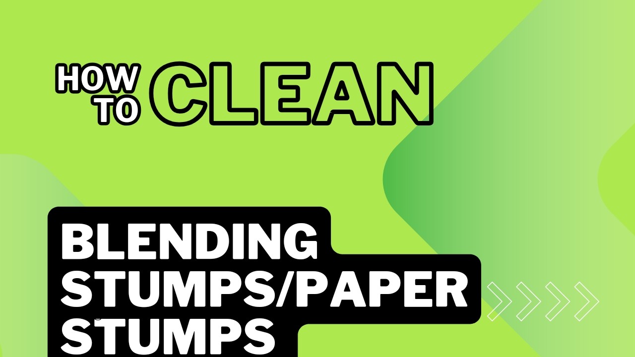 HOW TO CLEAN BLENDING STUMPS / PAPER STUMPS IN DETAILS - YouTube