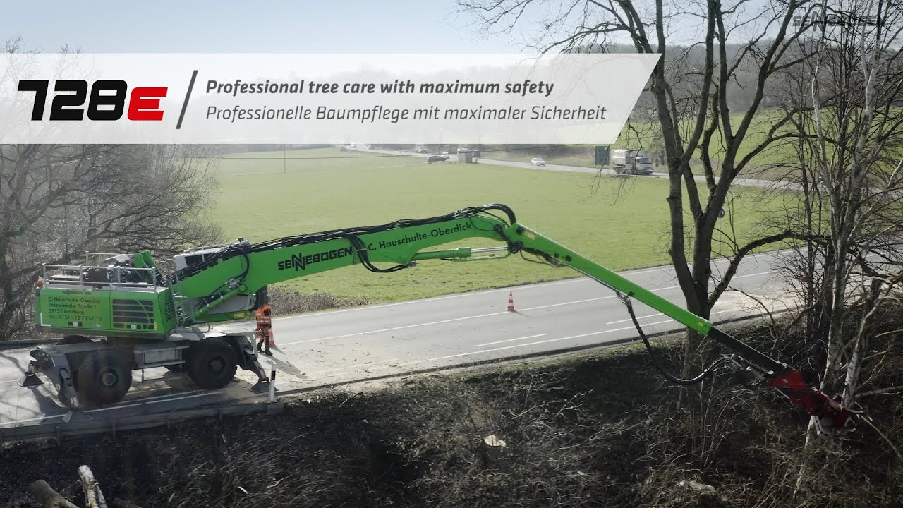 Professional tree care with maximum safety - SENNEBOGEN 728 E - YouTube