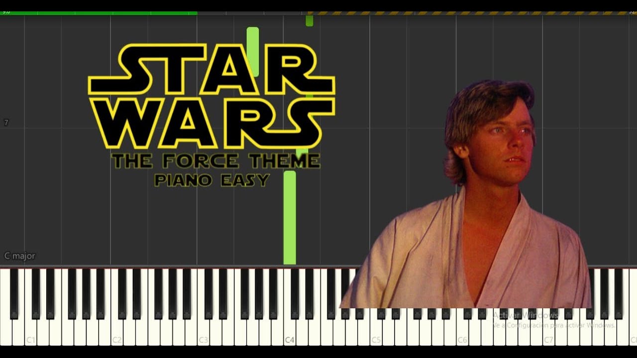 Star Wars - The Force Theme - EASY Piano Tutorial by Musicvania - YouTube