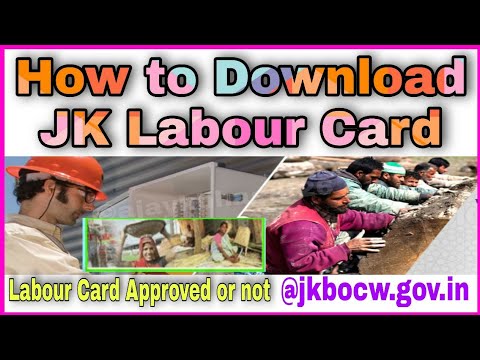 How to download JK Labour card online @jkbocw.gov.in - YouTube