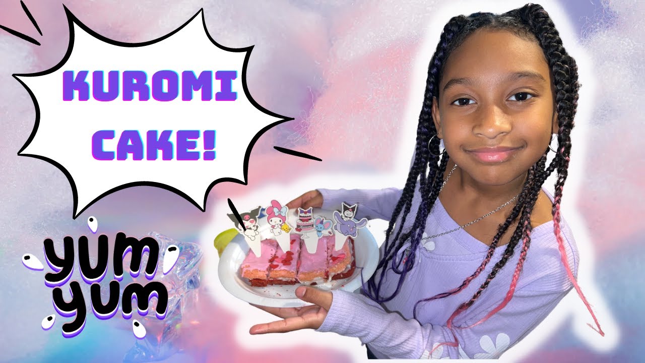 Making easy bake Kuromi Cake!!! - YouTube