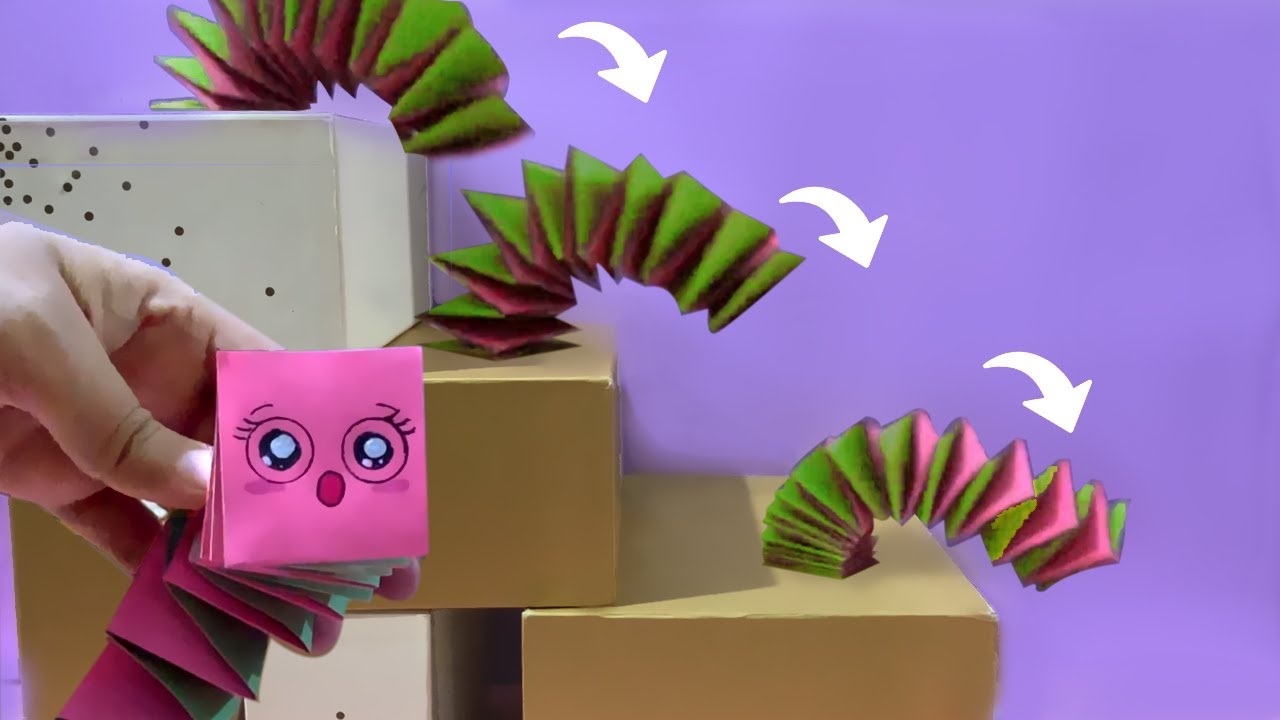 Origami moving toy /easy antistress paper toy tutorial by ...