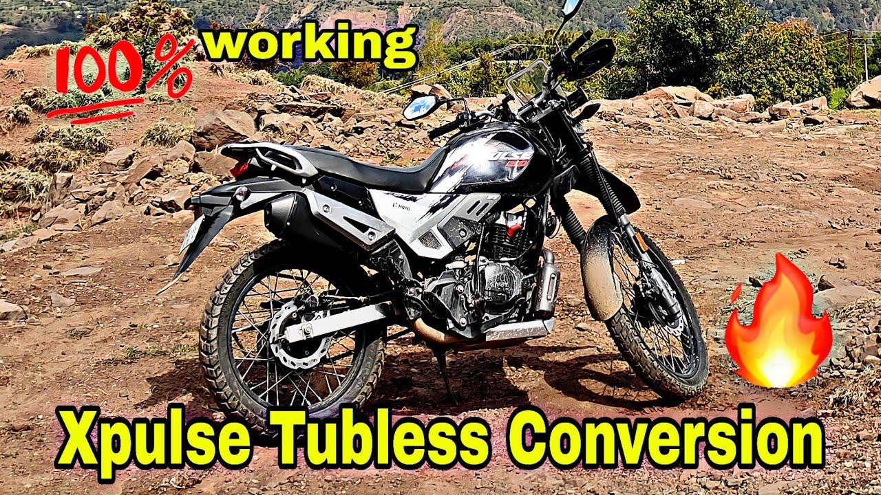 XPULSE Tubeless Conversion 🤩 Ab Puncture Ki Tension khatam - YouTube
