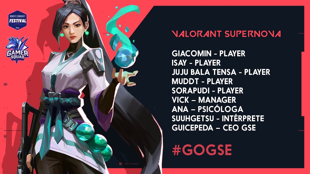 Valorant 🐺 GSE Supernova - Apresentação line up feminina (WCF Masters ...