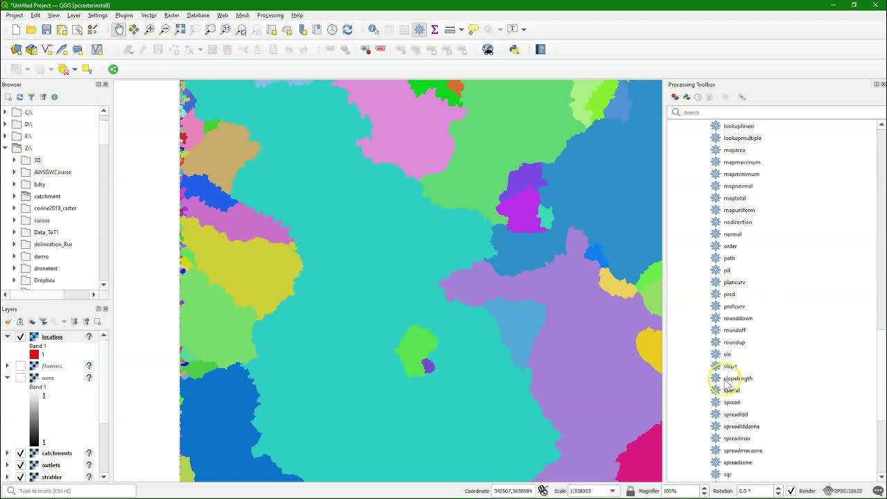 Hydrological Analysis With Pcraster In Qgis Youtube