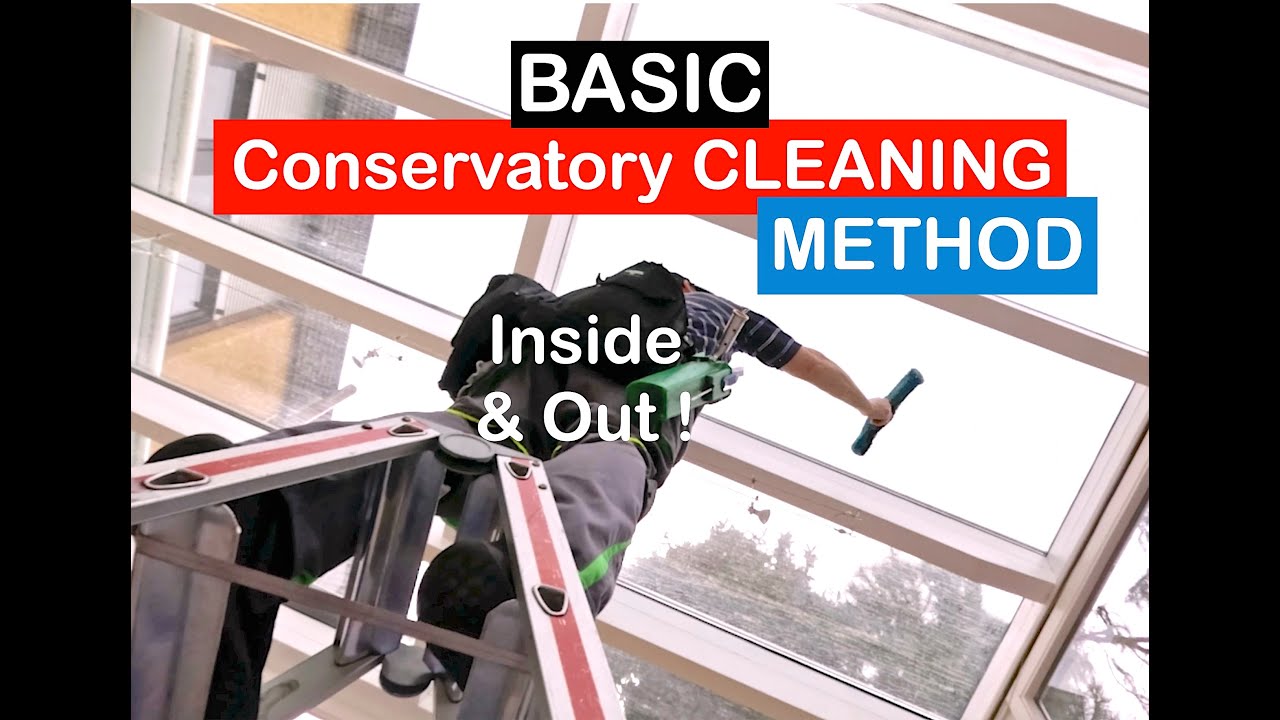 Conservatory cleaning basic method - Professional. inside and out cleaning - YouTube