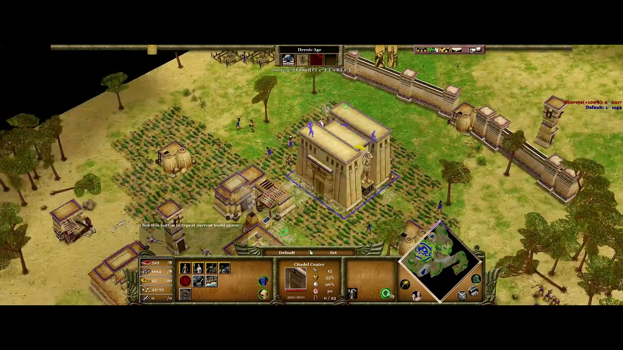 Age of Mythology (AOM) 1vs1 Titan AI Map Blue Lagoon Set shifting sands ...