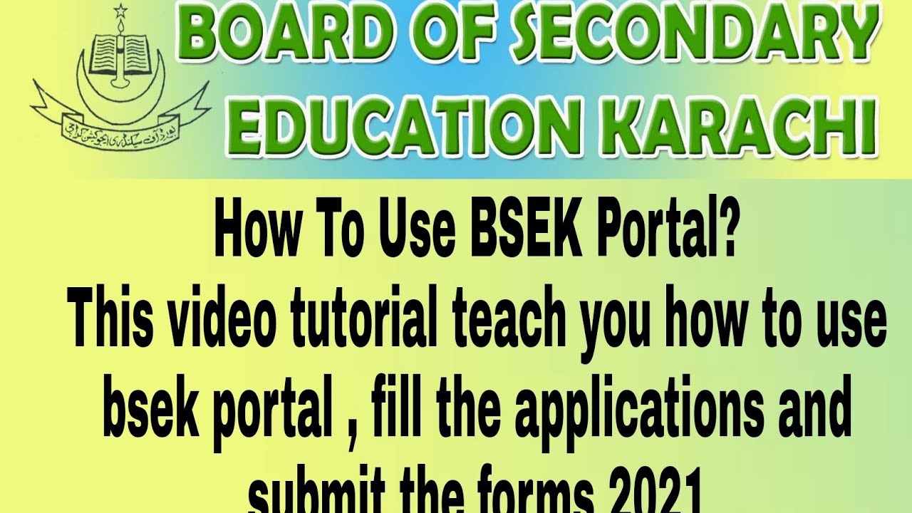 Fill the application submit the forms 2021 Finally Revealed BSEK Portal ...