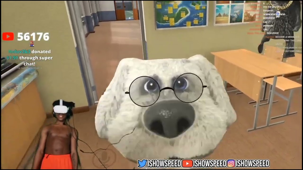 IShowSpeed's 1st Day At School Playing VR Chat With ICEE VR, Benjamin ...