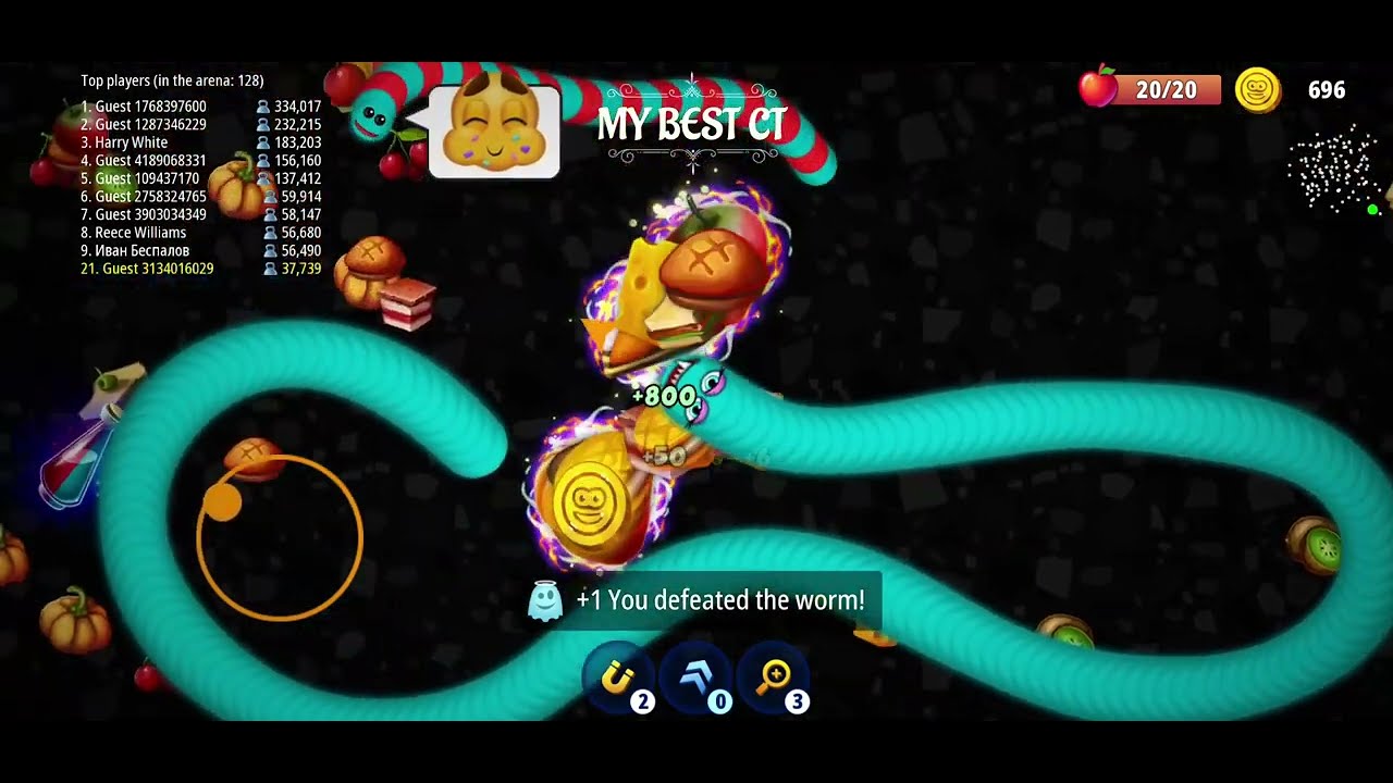 Worms Zone Gameplay | worms zone.io | videos games | biggest snake # ...