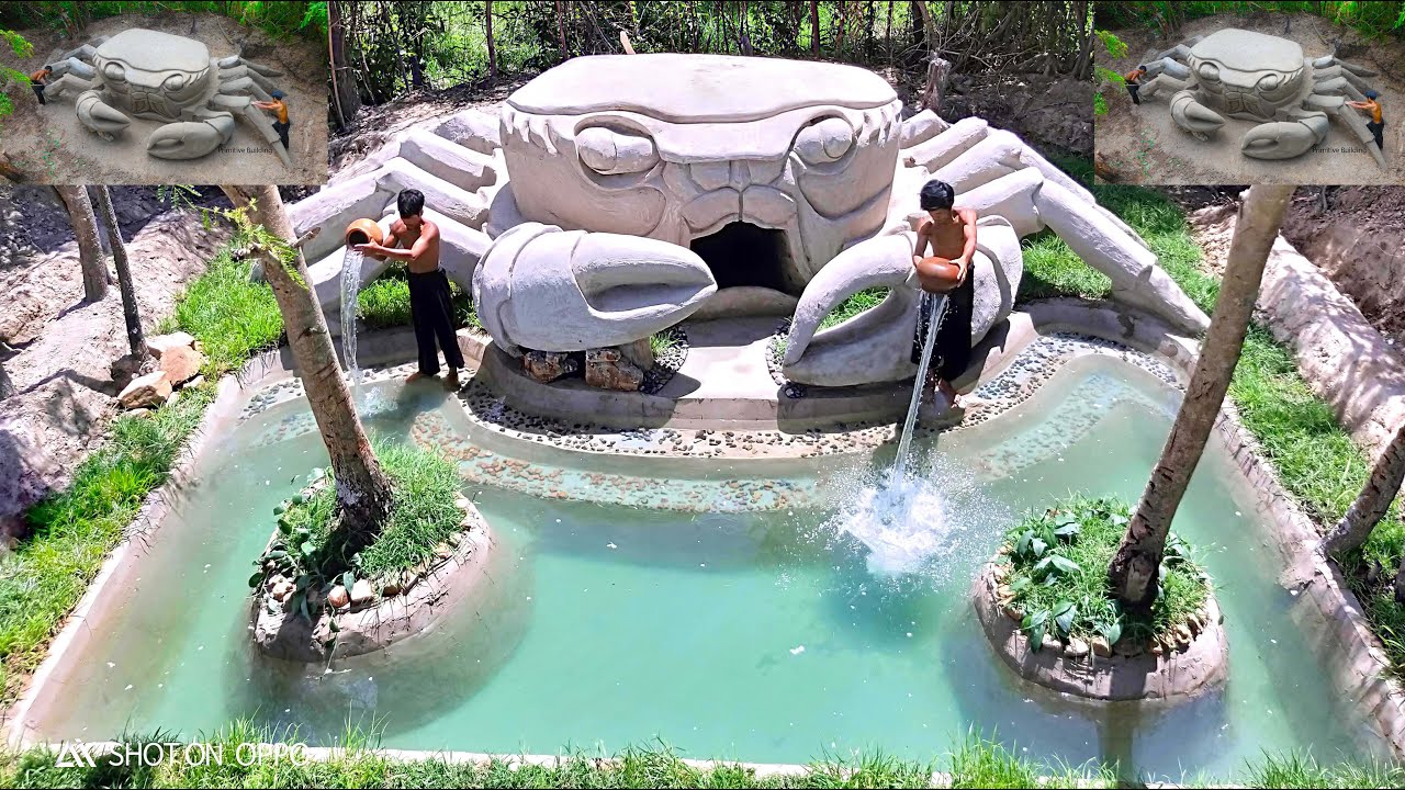 Building The Most Creative Beautiful Crab House & Beautiful Swimming ...