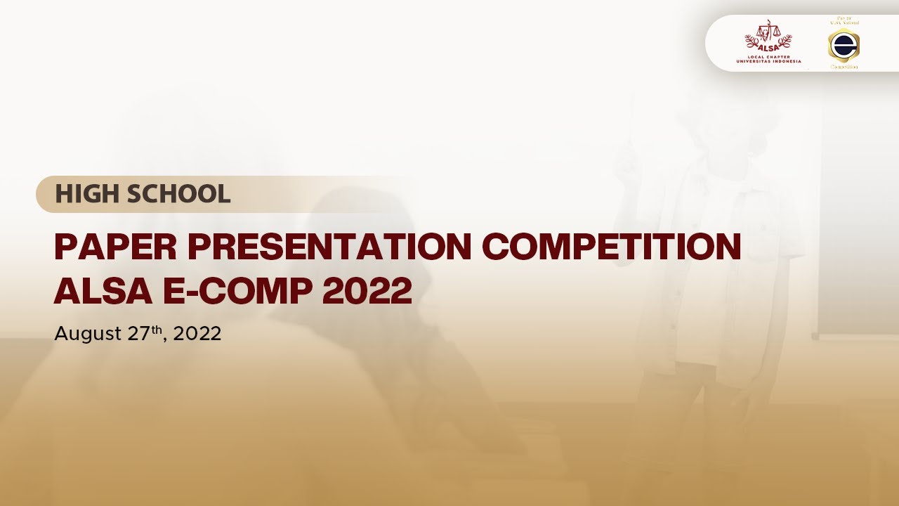 ALSA E-Comp 2022 Paper Presentation - High School - YouTube