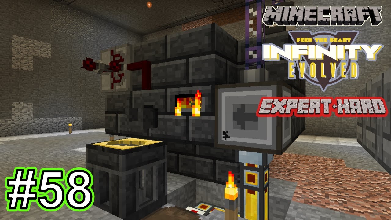 マインクラフトFTB Infinity Evolved エキスパート - 今更 乾式製錬炉を半自動化しました… Part58 Minecraft Expert Mode - YouTube