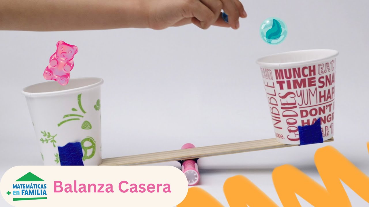 Balanza casera para niños | Matemáticas en familia - YouTube
