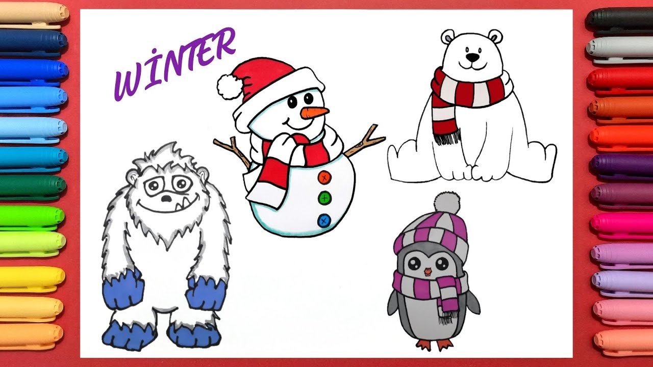 How to Draw Winter Characters - YouTube