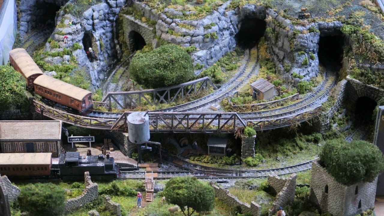 Thor's Castle - a model railway in an A3 storage box - YouTube