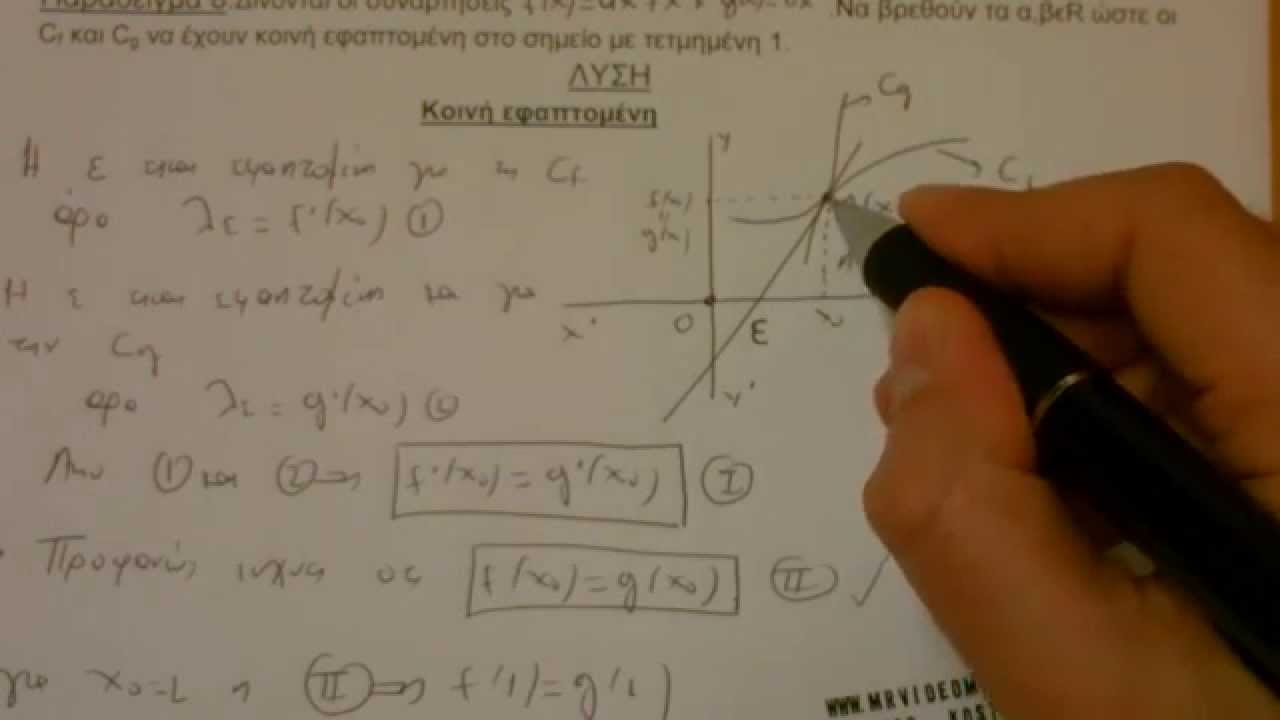 εξισωση εφαπτομενης 8 - YouTube