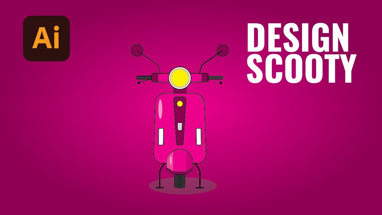 Design Scooty | Adobe Illustrator l - #artist #illustration #viral # ...