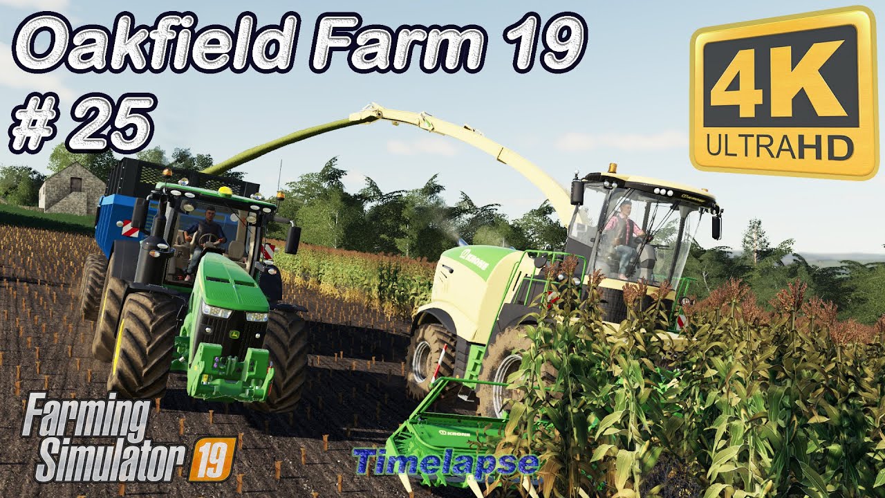 Harvesting chaff to make silage and harvesting corn | Oakfield Farm 19 ...