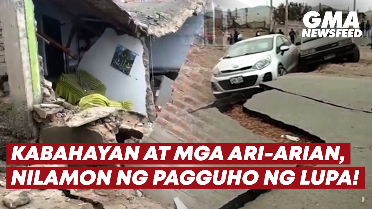 Kabahayan at mga ari-arian, nilamon ng pagguho ng lupa! | GMA News Feed ...
