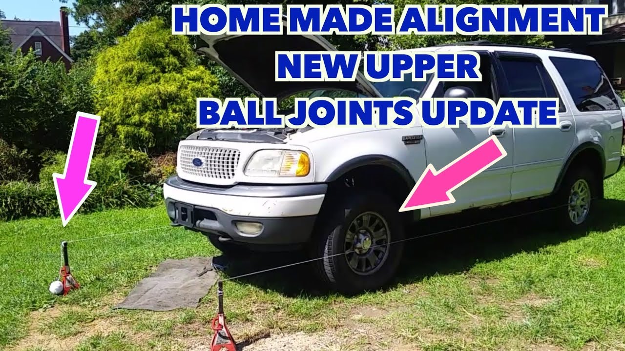 New Upper Ball Joints and Home Made Alignment update. - YouTube