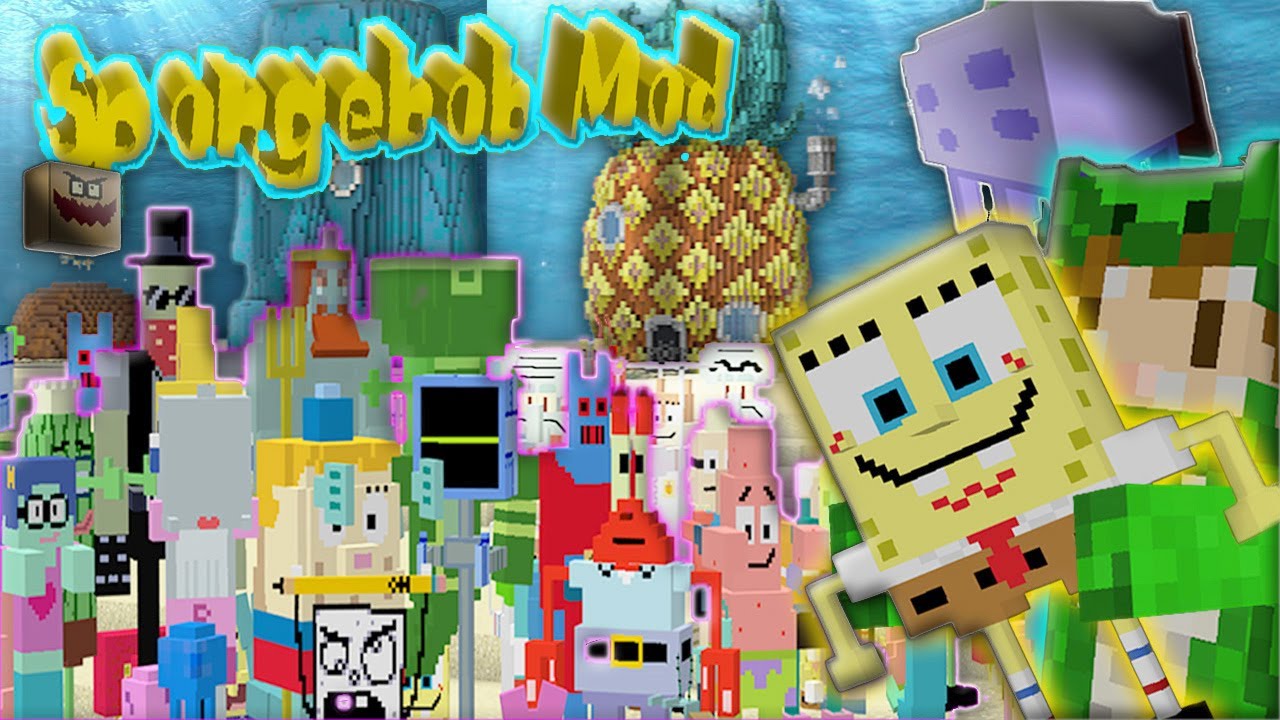 Minecraft Spongebob Mod Showcase! (MOBS, VOICE LINES, ITEMS, & MORE ...