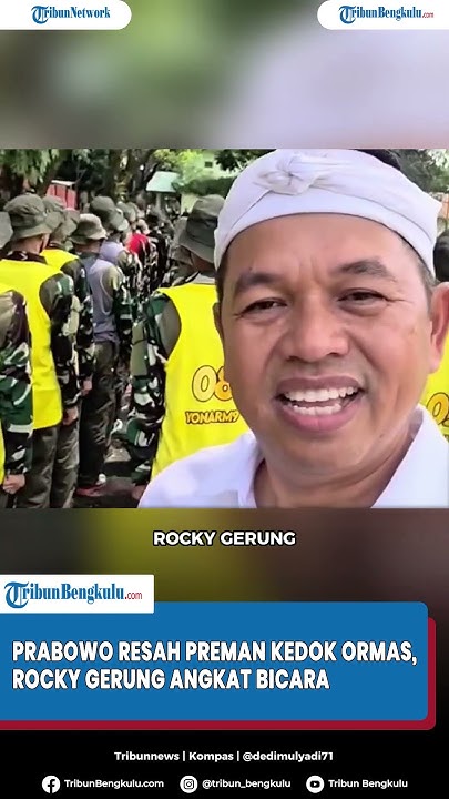Rocky Gerung Angkat Bicara Usai Prabowo Sebut Resah Aksi Preman Berkedok Ormas Singgung Dedi ...