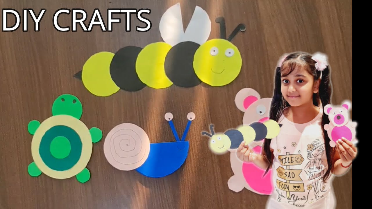Easy Circle Crafts By Aarna For Kids | PART-1 | #papercraftsforkids # ...