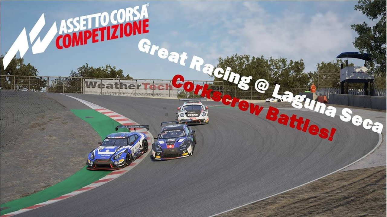 ACC - Corkscrew Battles + Great Racing @ Laguna Seca - YouTube