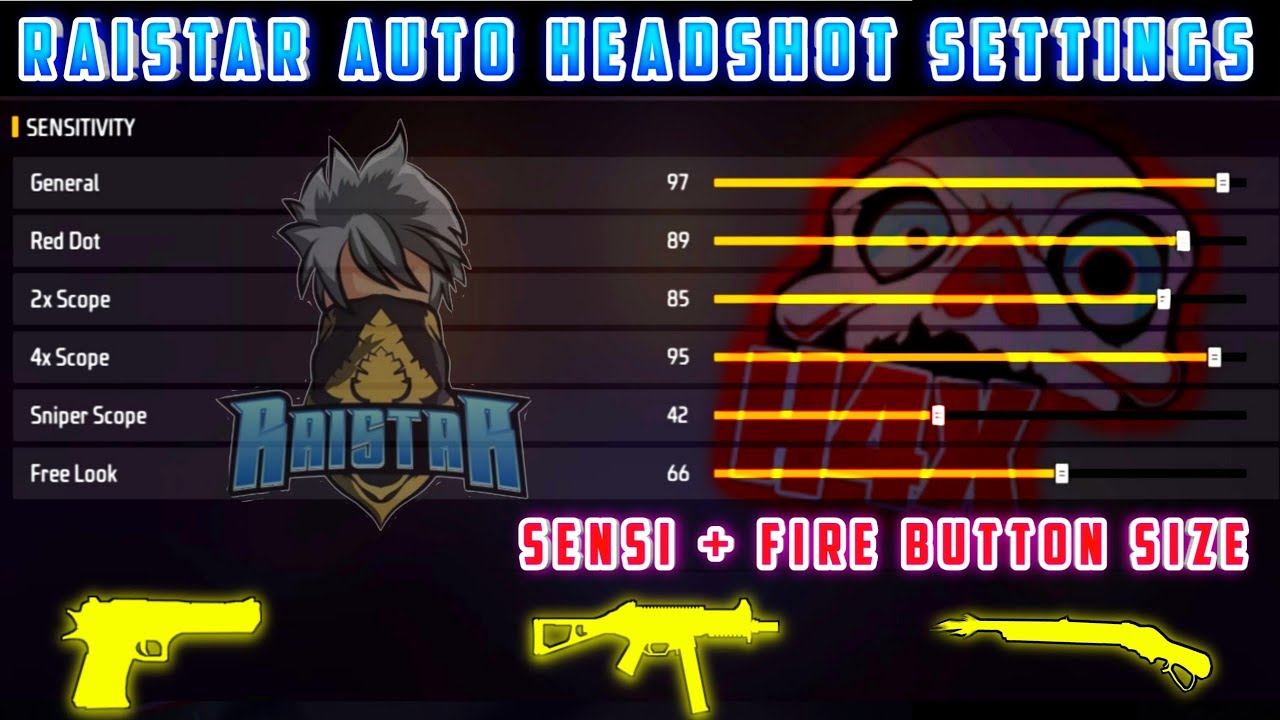 RAISTAR SCRET SENSITIVITY SATTING 👽🔥// NEW AUTO HEADSHOT SENSITIVITY ...