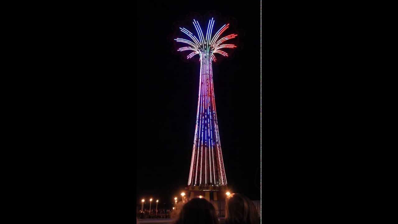 Parachute Jump LED Light Show FIRST SHOWING EVER - YouTube
