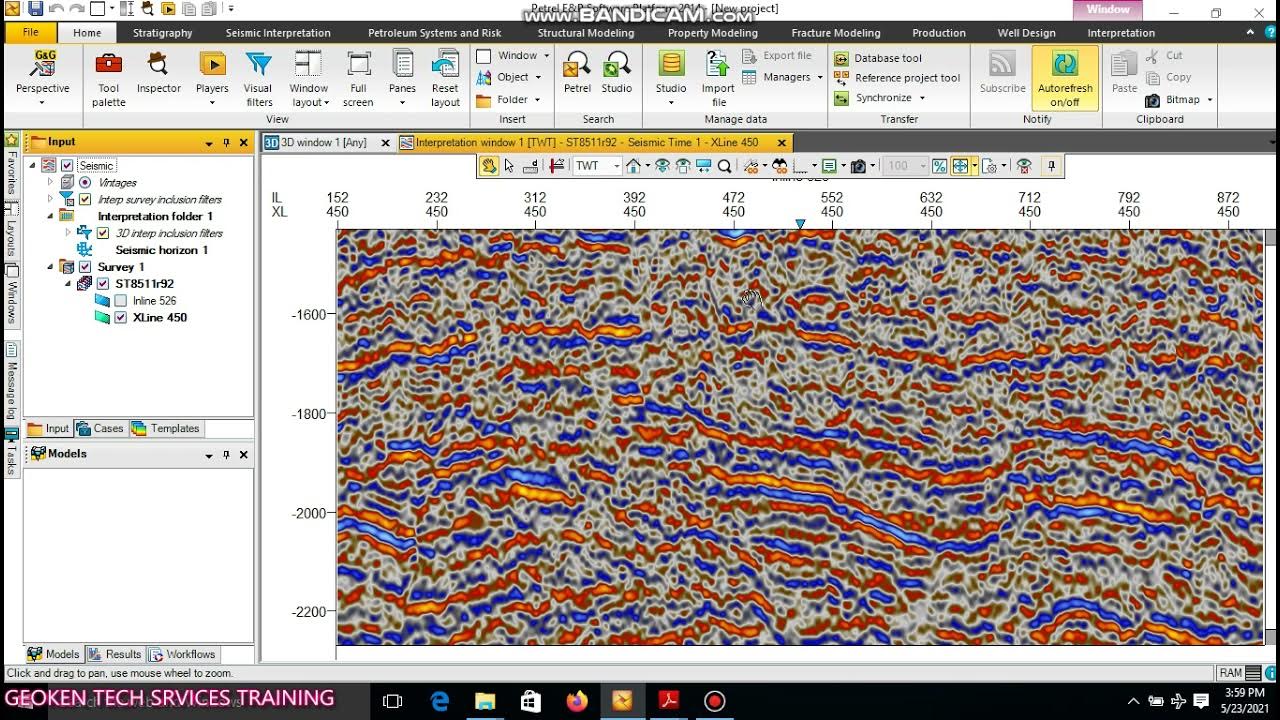 Importing seismic and well datas using Petrel software - YouTube