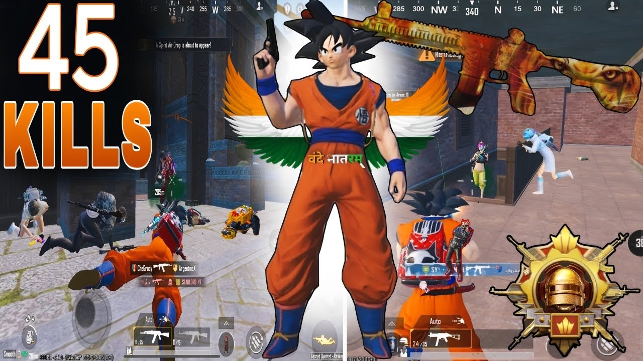 MY BEST GAMEPLAY THIS SEASON!🇮🇳 RUSH GAMEPLAY🔥 IN GOKU SET😍 BGMI PUBG ️ ...